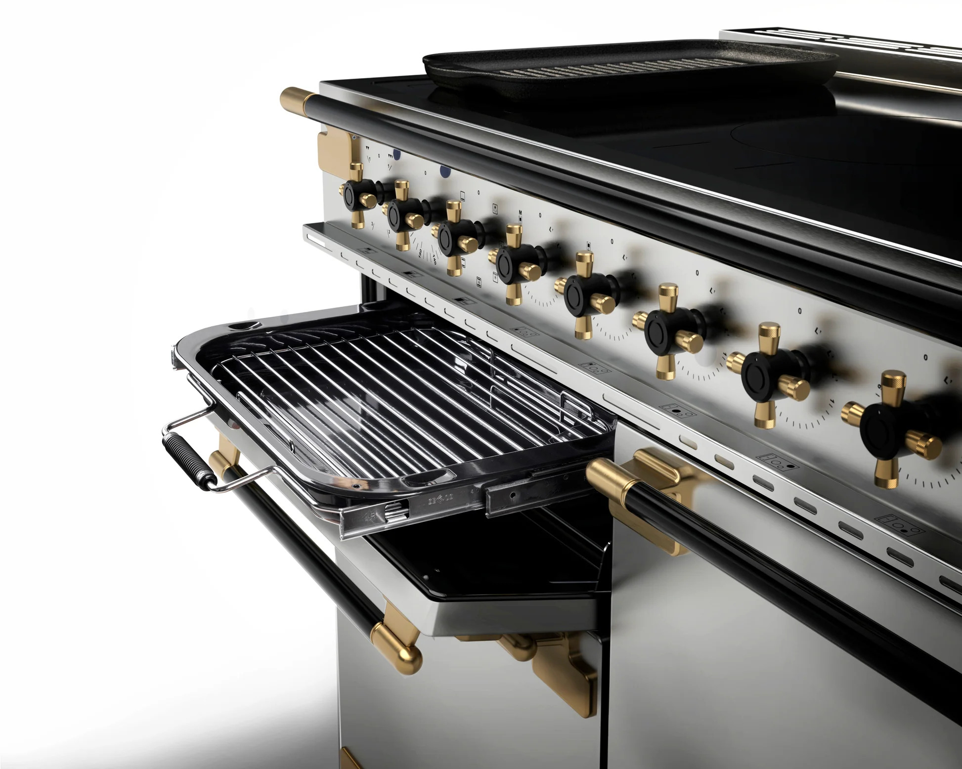 Falcon Elise Luxe 90 gas Black Edition gas fornuis - zwart