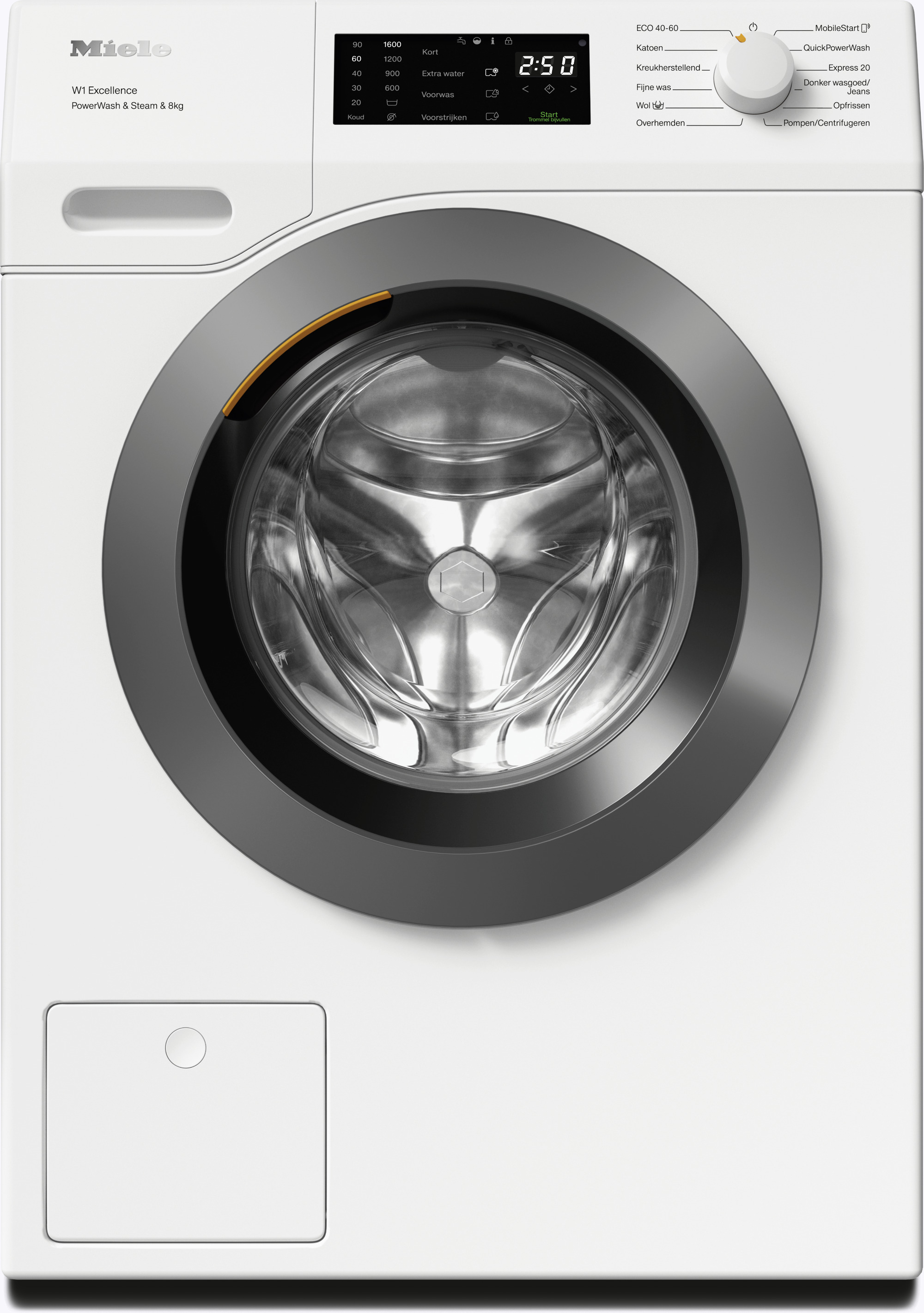 Miele WEC395WPS wasmachine, 8 kg. en 1600 toeren