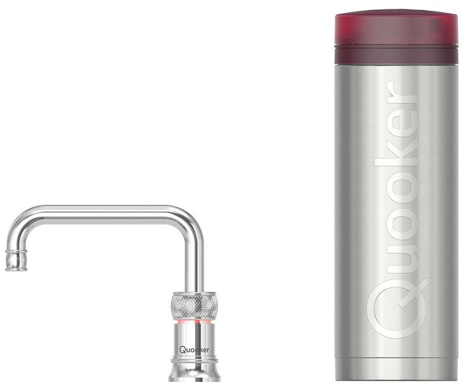 Quooker PRO3 Classic Nordic Square Chroom kokend water kraan