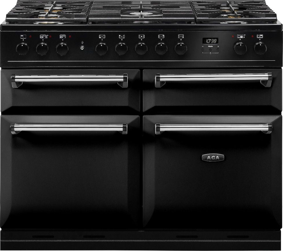 Aga Masterchef Deluxe 110 Pewter gas fornuis - zwart