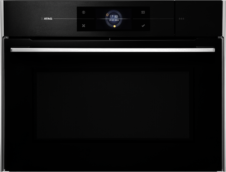 Atag CSX4674M combi-stoomoven met magnetron zwart glas