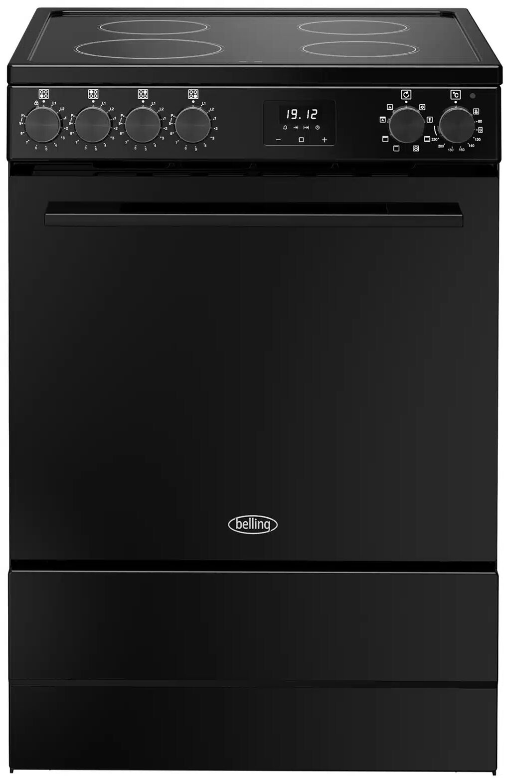 Belling Vision Single 60 Ei BLK inductie fornuis - zwart