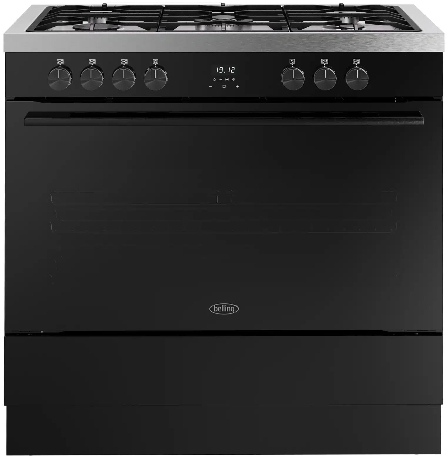 Belling Vision Single 90 DF BLK gas fornuis - zwart