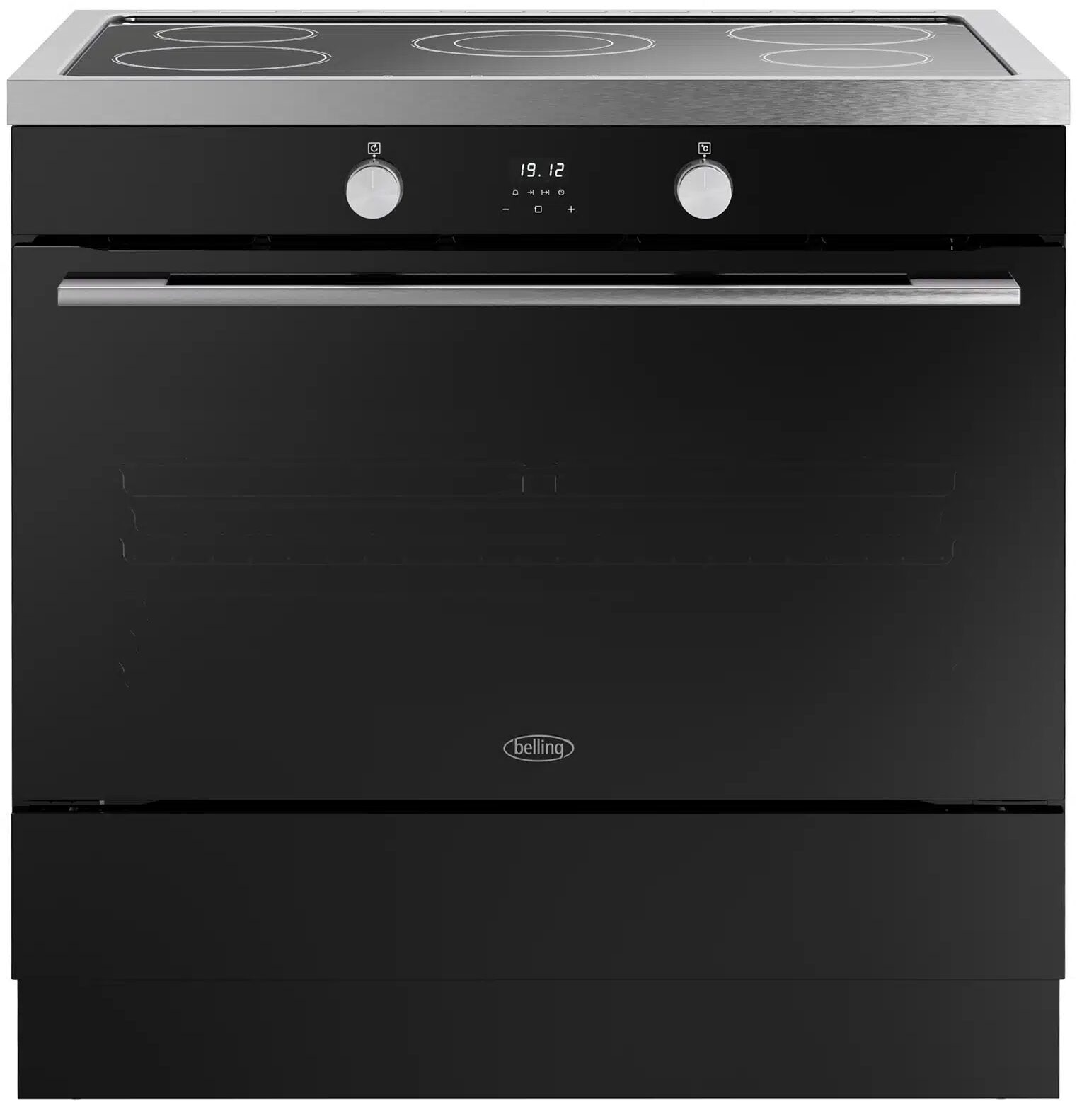 Belling Vision Single 90 Ei BLK/SS fornuis
