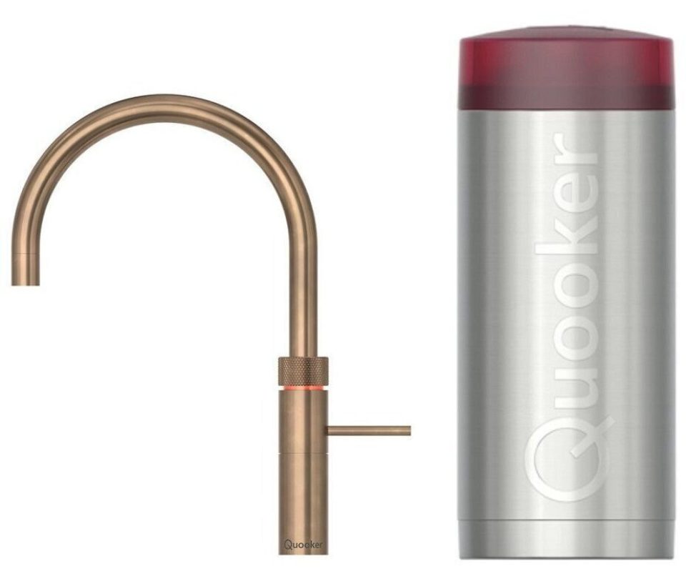 Quooker COMBI Fusion Round MESSING PATINA kokend water kraan