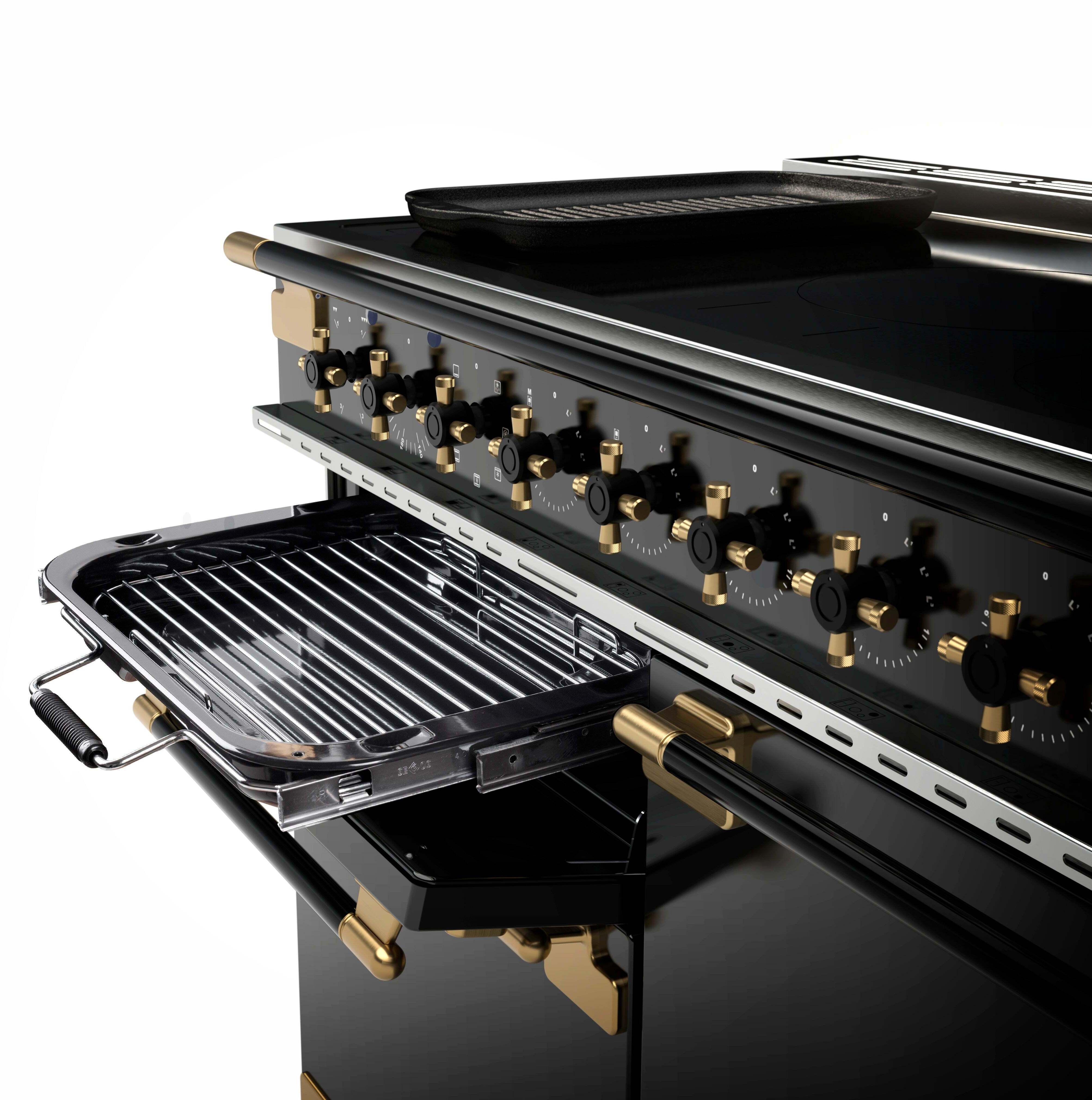 Falcon Elise Luxe 90 inductie Black Edition RVS fornuis