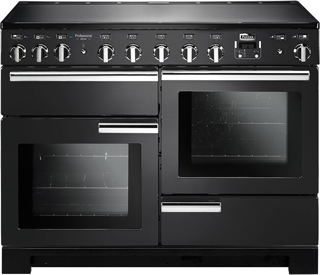 Falcon Professional Deluxe 110 inductie charcoal black fornuis
