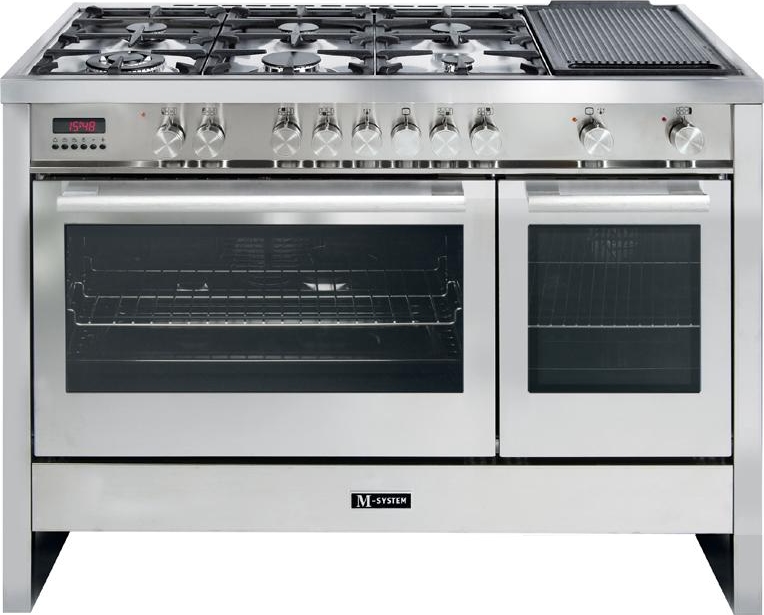 M-System MFTW120IX gas fornuis - rvs - De Schouw Witgoed